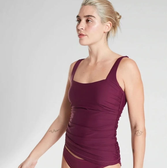 Athleta | Swim | Athleta Square Neck Tankini 34 Bc Velvet Plum Swim Top ...